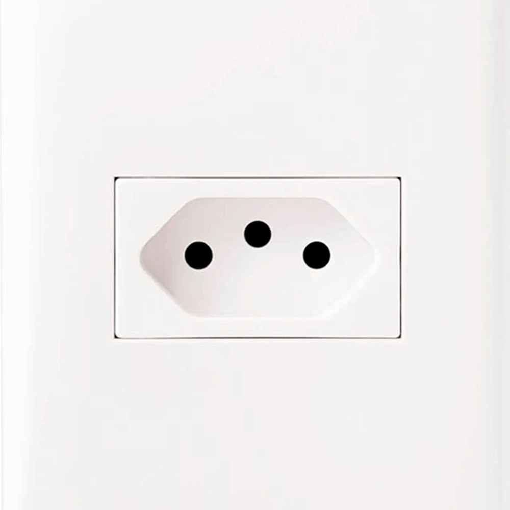 Conjunto de Tomada Energia Iriel Impéria 10A Branco 2+Terra ...
