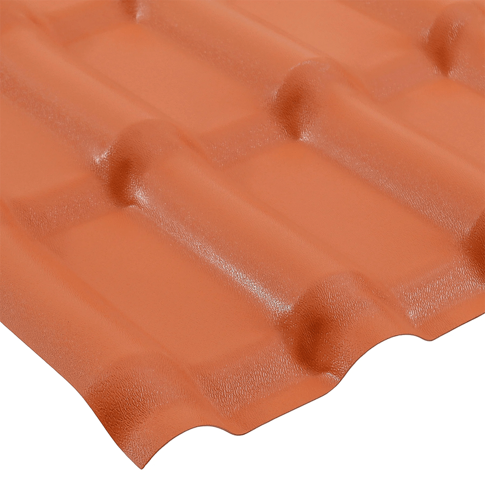 Telha PVC Plan Colonial Afort Terracota 6 Ondas 2,42x0,88 Metros ...