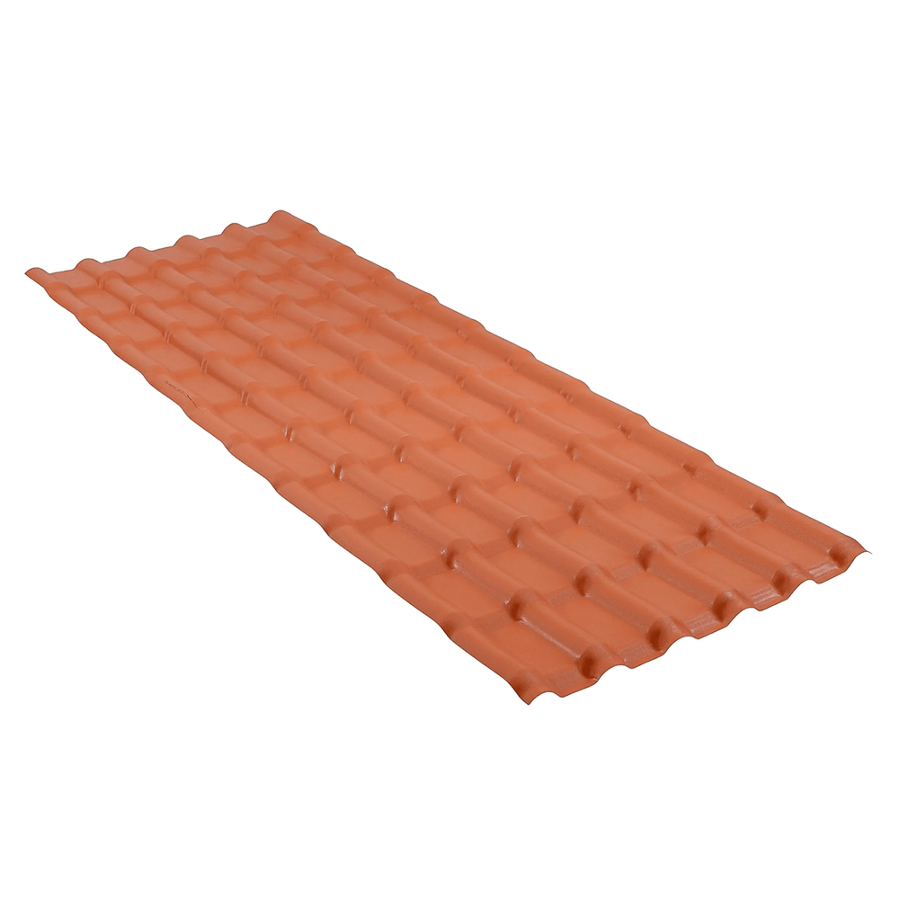 Telha PVC Plan Colonial Afort Terracota 6 Ondas 2,42x0,88 Metros ...