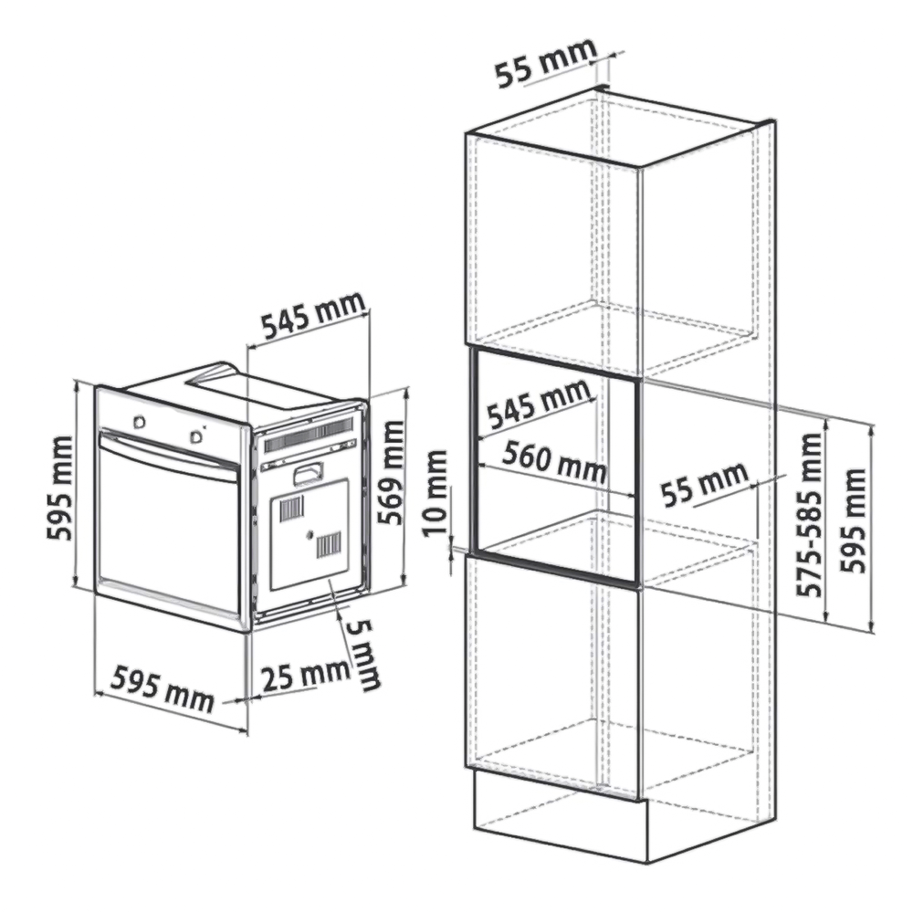 Forno Elétrico de Embutir Franke Smart SM66MXS com Grill Inox 220V ...