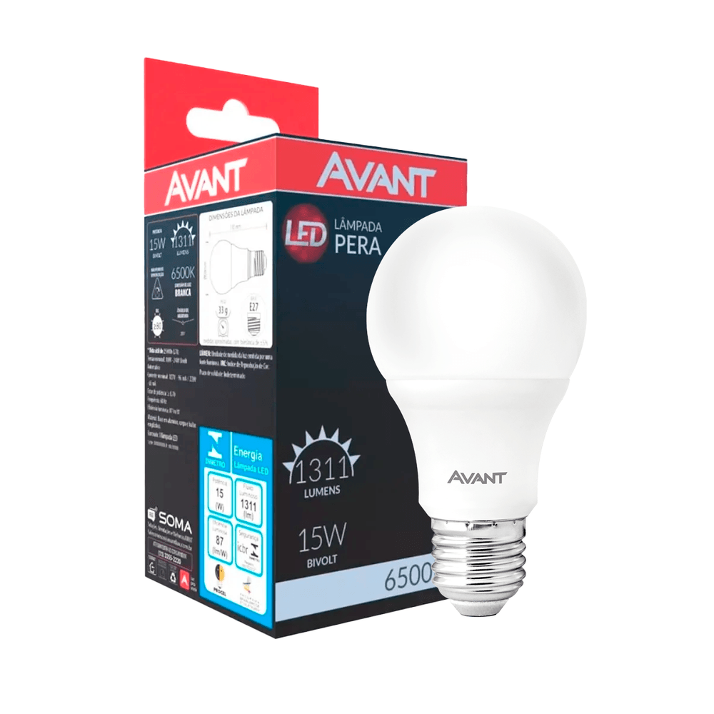 Lâmpada Led Avant Mk1311-E Pera 15w Luz Branca 6500k Bivolt ...