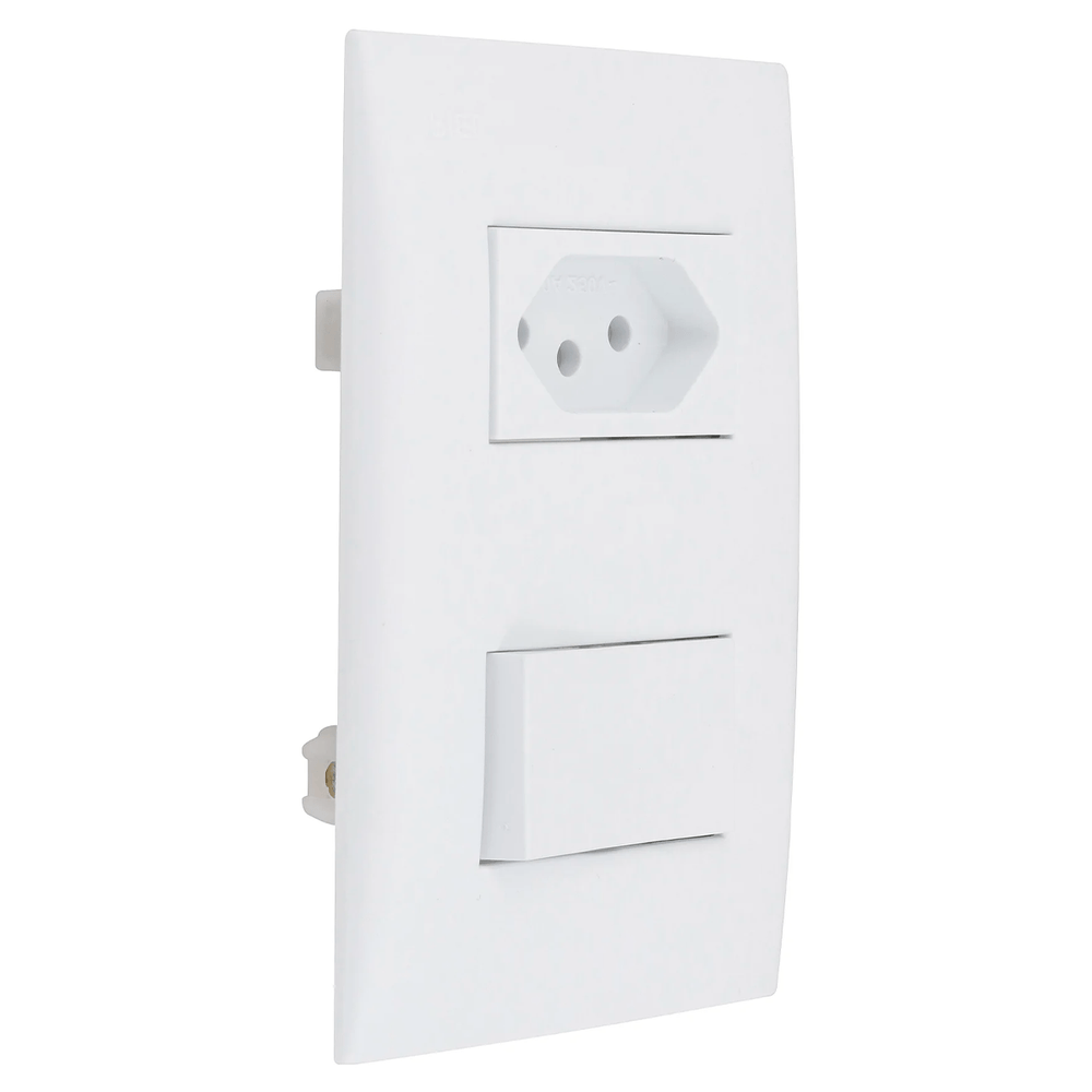 Conjunto De Interruptor Iriel Impéria Simples 10a Branco - dallahomecenter